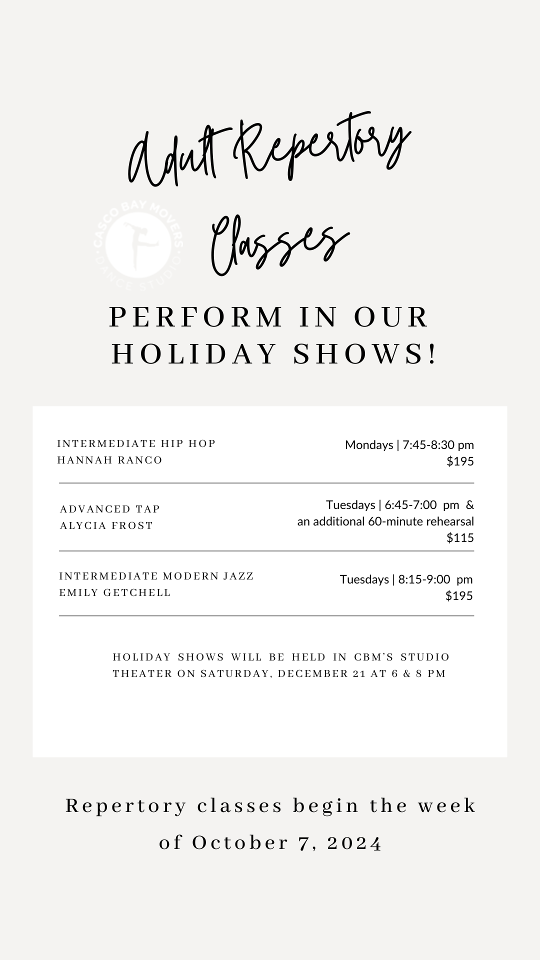 adult rep 2024 fall – Dance Classes in Portland Maine | Casco Bay Movers